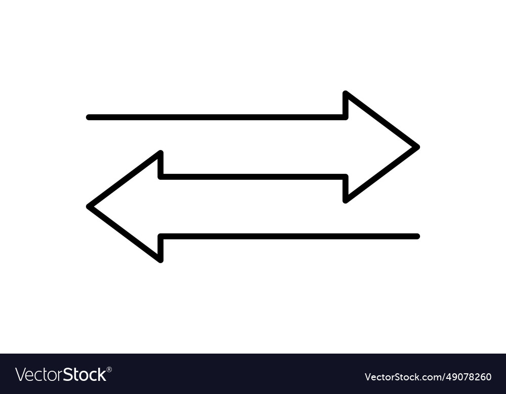 Transfer arrow icon double reverse symbol data Vector Image