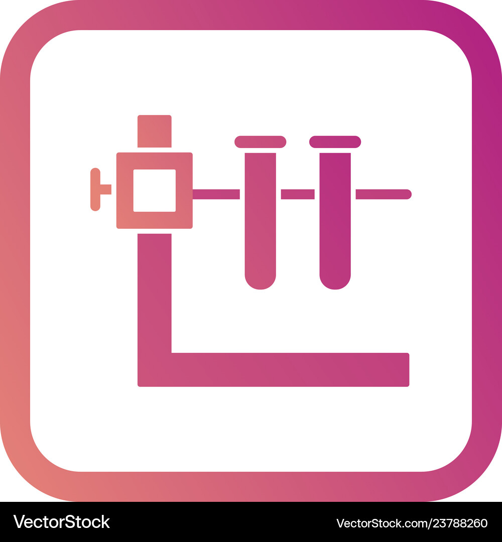 Two tube with stand icon Royalty Free Vector Image