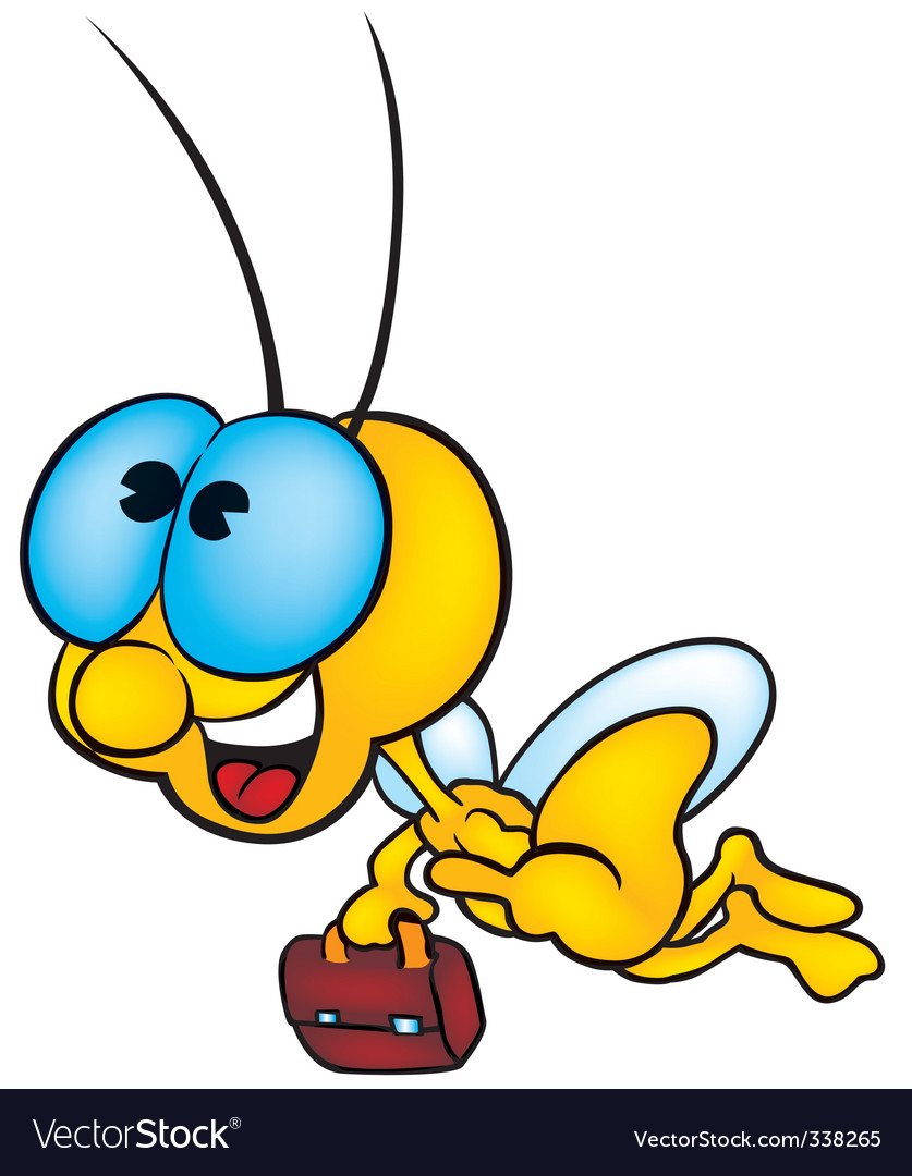 Flying bug Royalty Free Vector Image - VectorStock