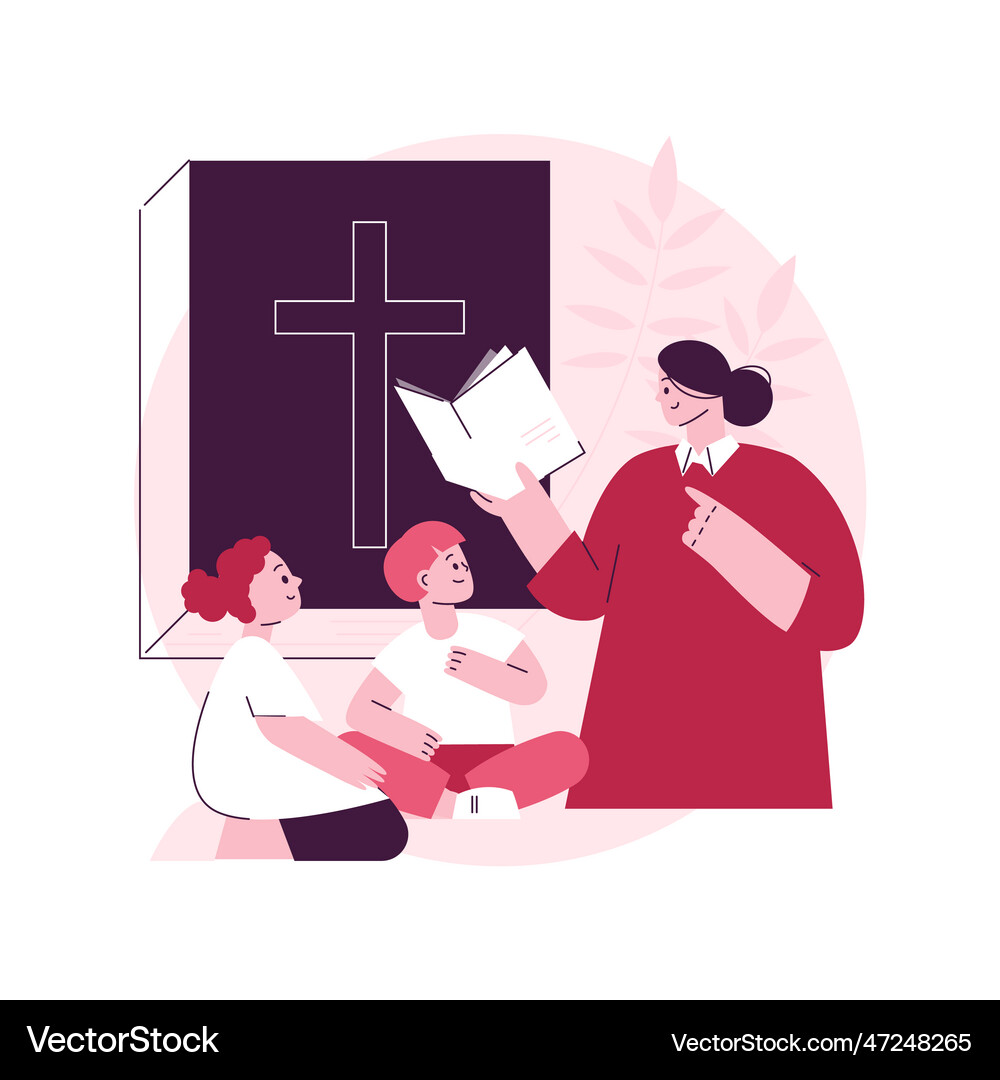 Religious summer camp abstract concept Royalty Free Vector