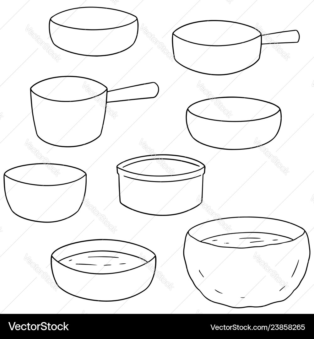 Set of water dipper Royalty Free Vector Image - VectorStock