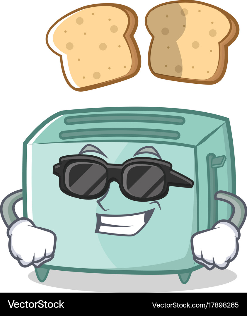 Super cool toaster character cartoon style Vector Image
