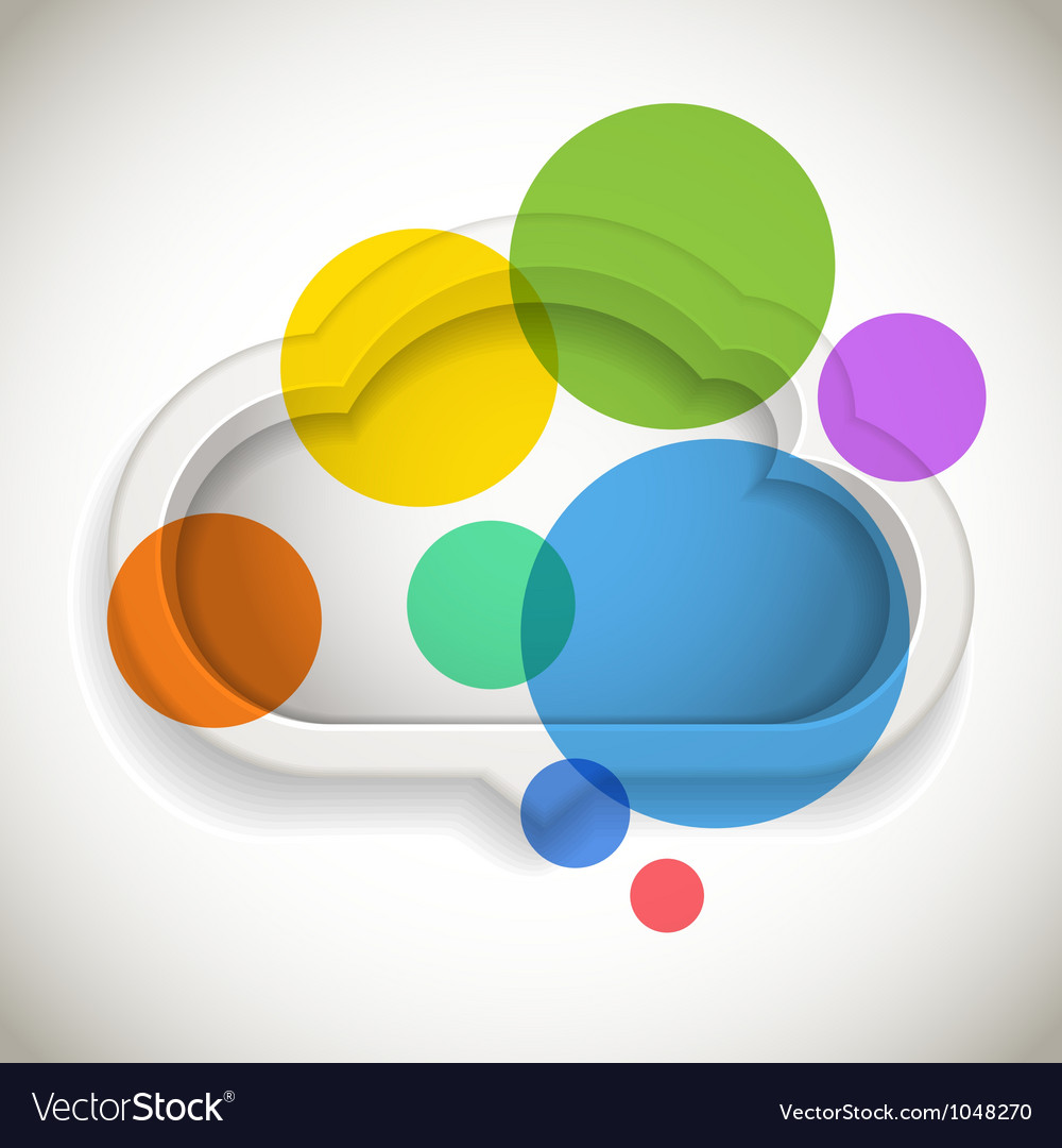 Abstract speech cloud Royalty Free Vector Image