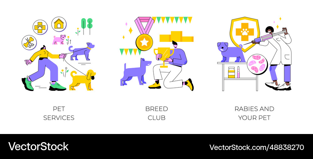 Animal care services abstract concept Royalty Free Vector