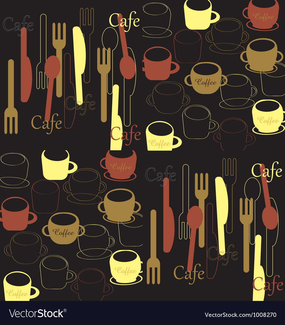 Cafe background Royalty Free Vector Image - VectorStock