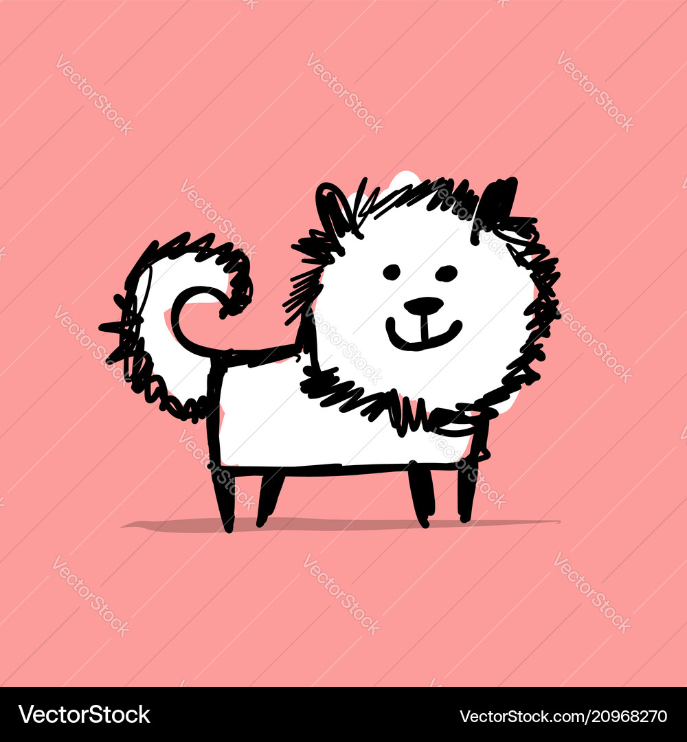 Funny dog sketch for your design Royalty Free Vector Image