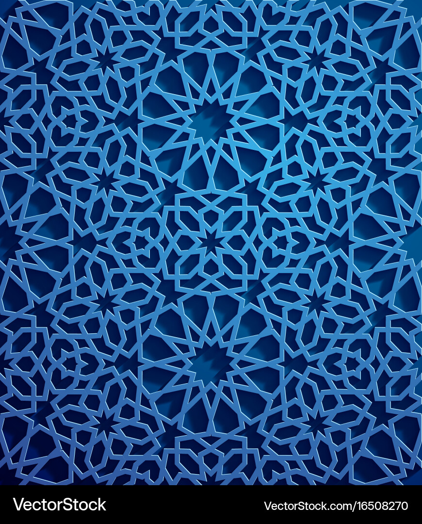 Islamic ornament persian motiff 3d Royalty Free Vector Image