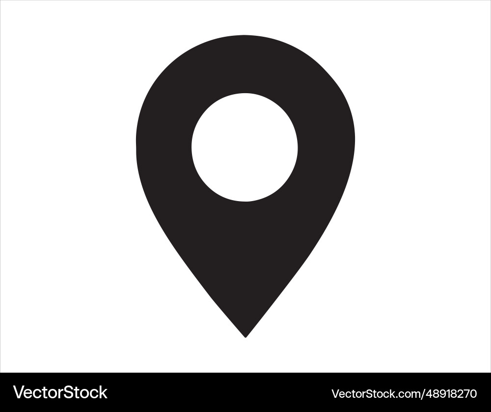 Location symbol silhouette art Royalty Free Vector Image