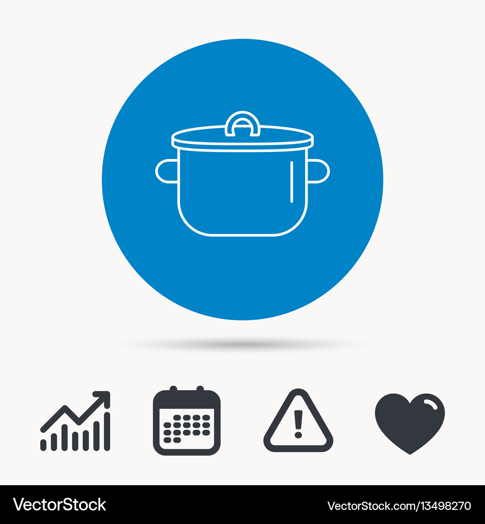 Pan icon cooking pot sign Royalty Free Vector Image