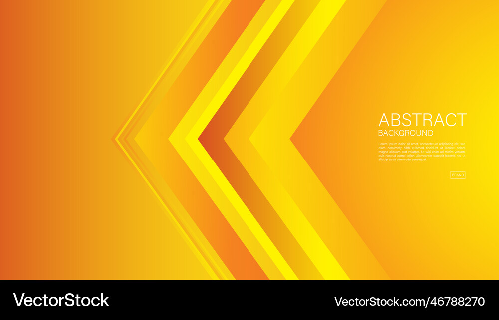Yellow abstract background arrow lines geometric Vector Image