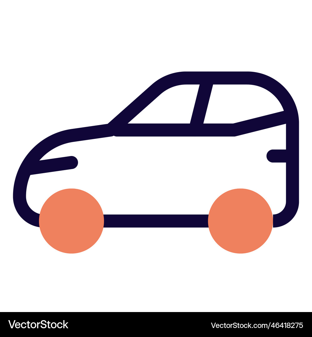Compact car medium or small family vehicle Vector Image