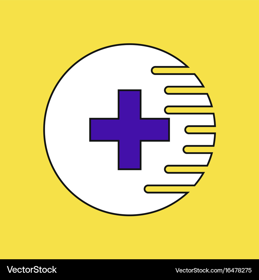 Flat icon design collection medical cross Vector Image