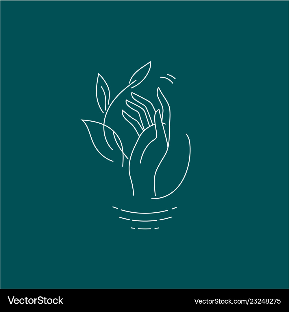 Icon and logo for natural cosmetics Royalty Free Vector
