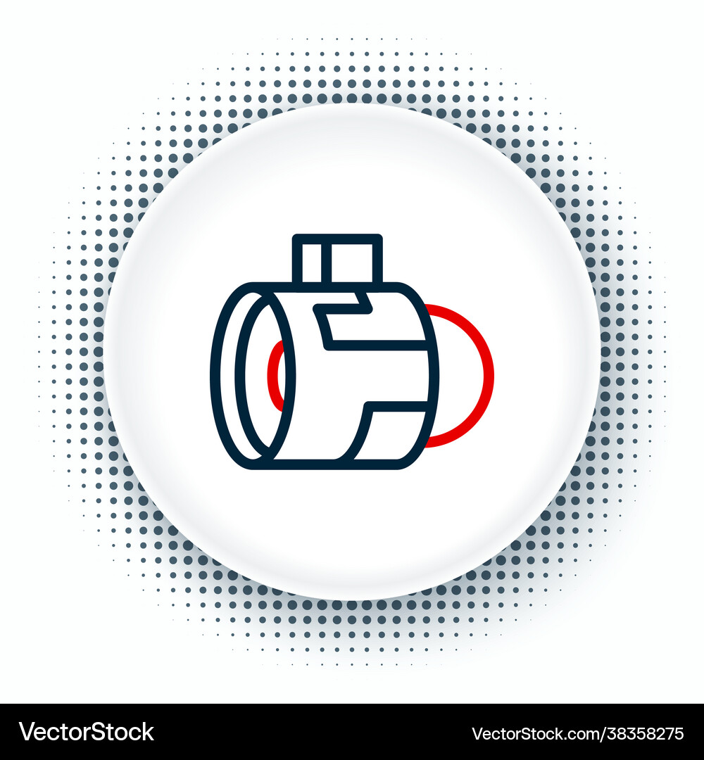 Line jet engine turbine icon isolated on white Vector Image