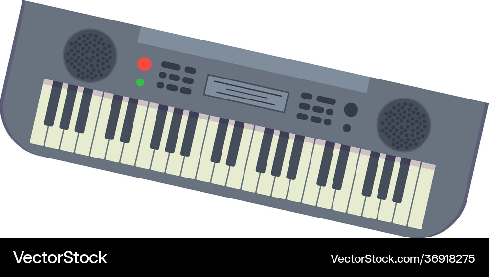 Musical synthesizer with lot different keys Vector Image