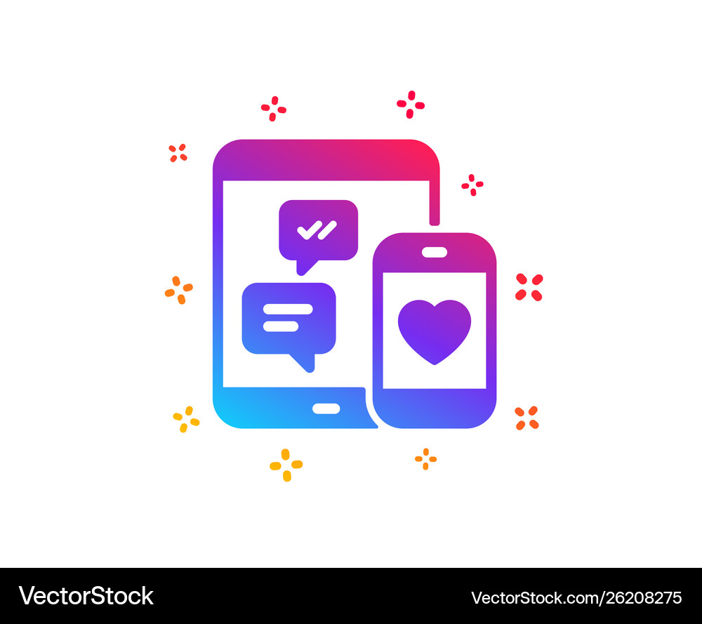 Social media messages icon mobile devices Vector Image