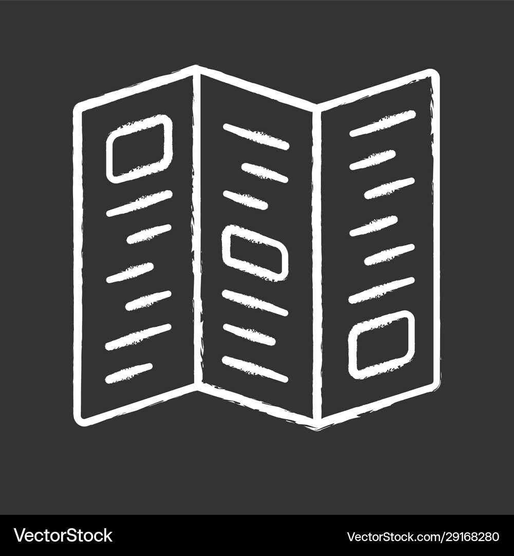 Chalkboard Information Booklet Royalty Free Vector Image
