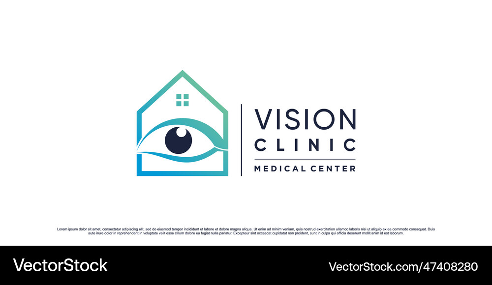 Eye vision clinic logo design inspiration Vector Image