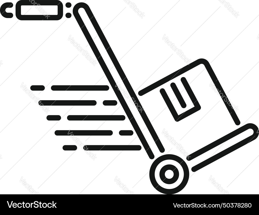 Fast cart delivery icon outline cargo Royalty Free Vector
