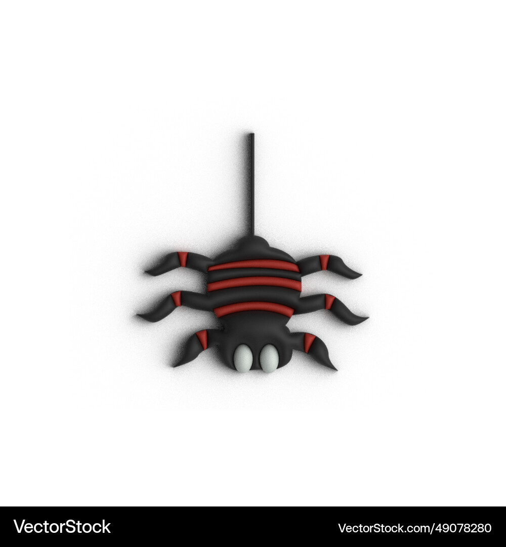 Halloween 3d spider design Royalty Free Vector Image