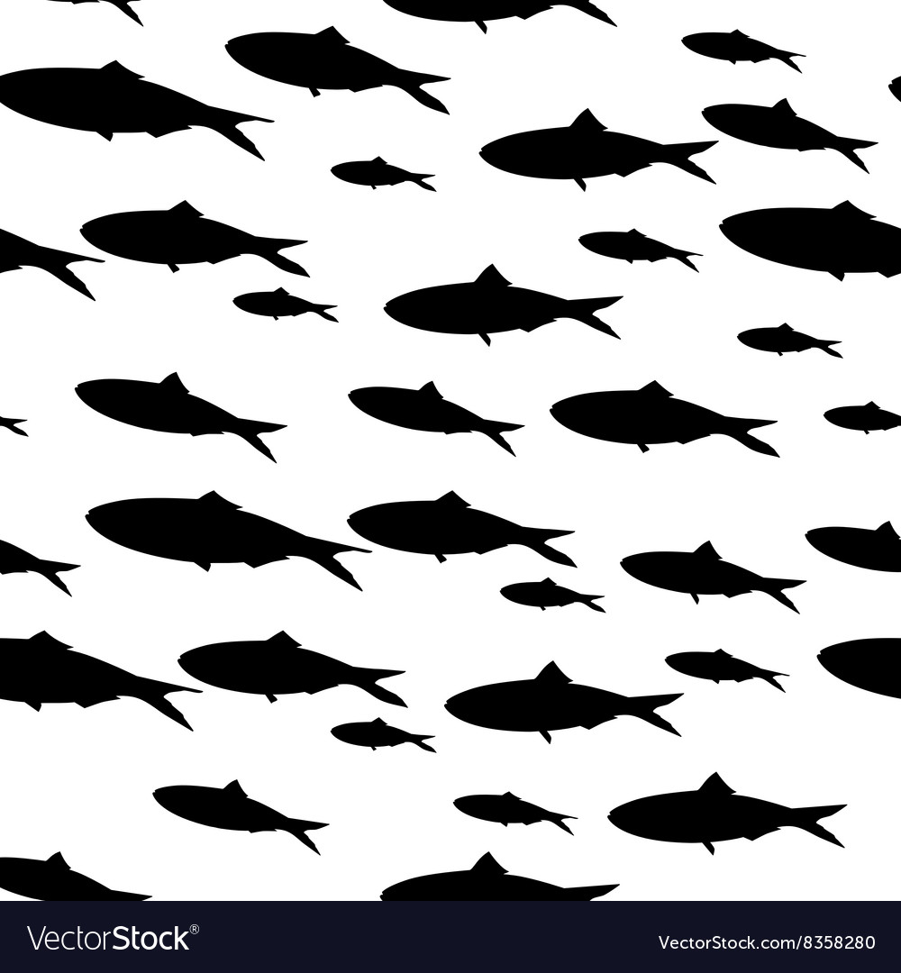 Sea fish pattern Royalty Free Vector Image - VectorStock