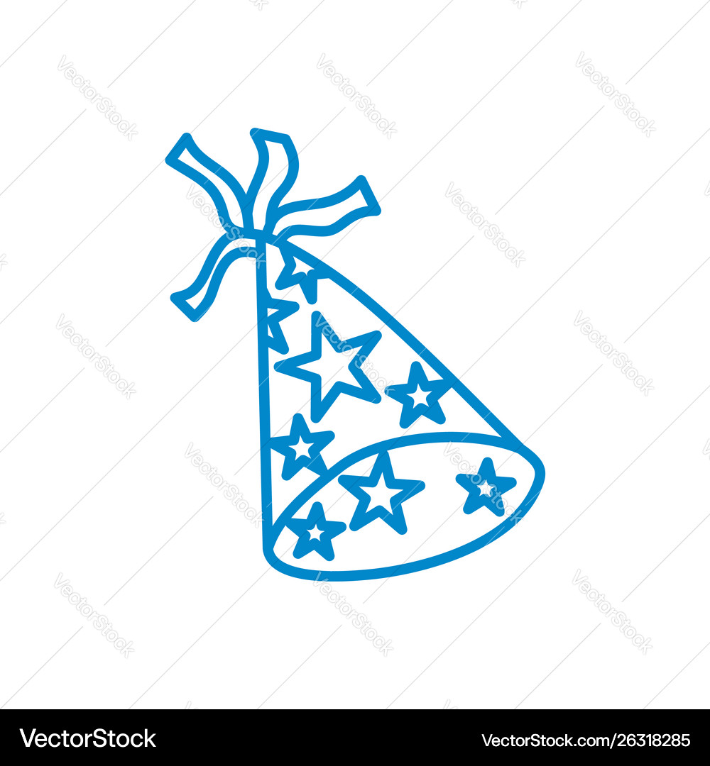 Birthday hat design graphic template Royalty Free Vector
