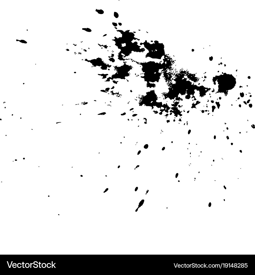Black ink paint explosion splatter artistic cover Vector Image