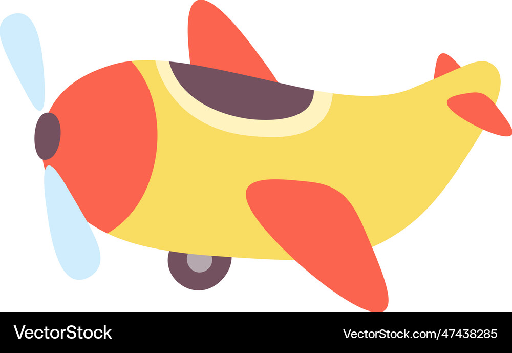 Cartoon airplane vehicle Royalty Free Vector Image