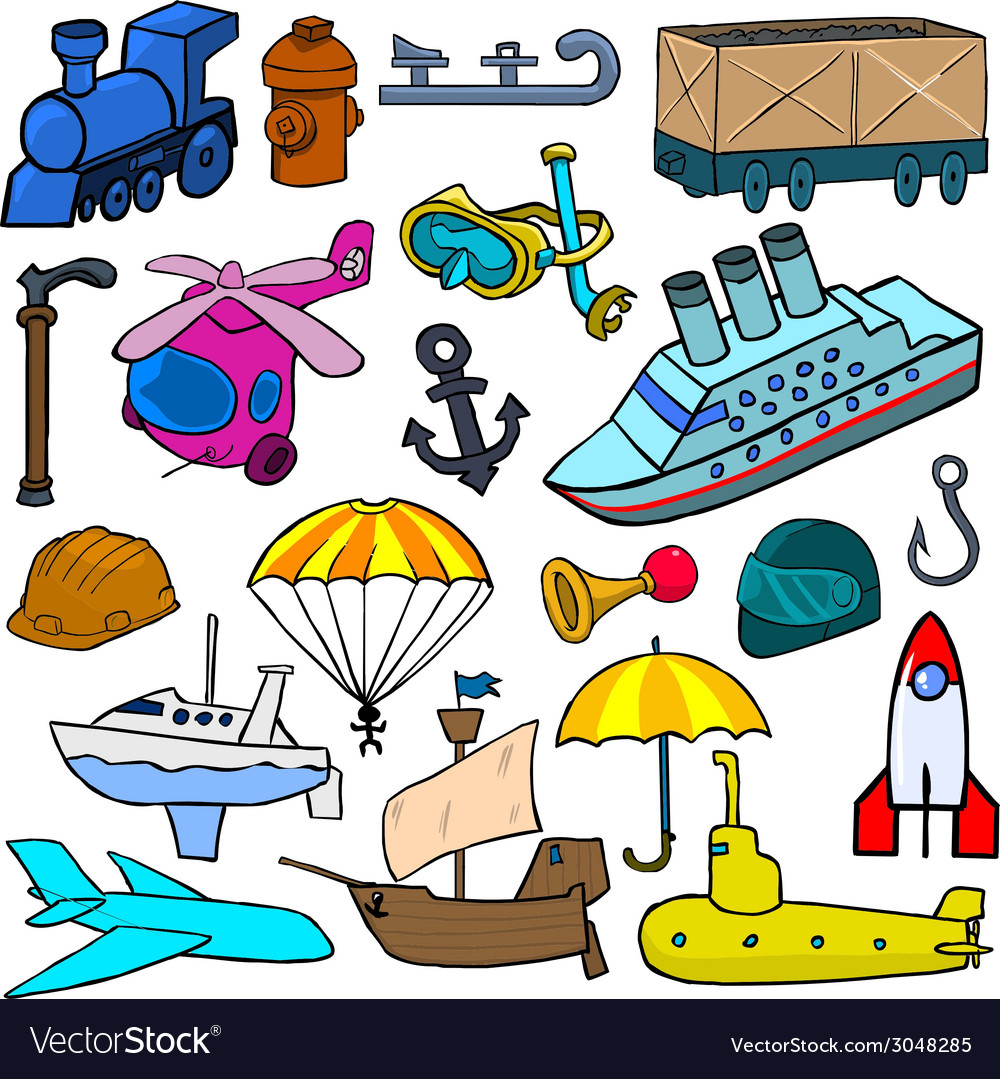 Cartoonish objects vol 2 Royalty Free Vector Image