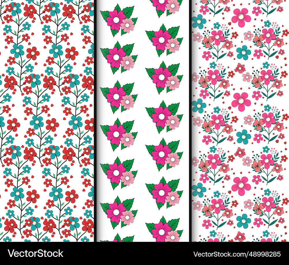 Flower pattern design background Royalty Free Vector Image