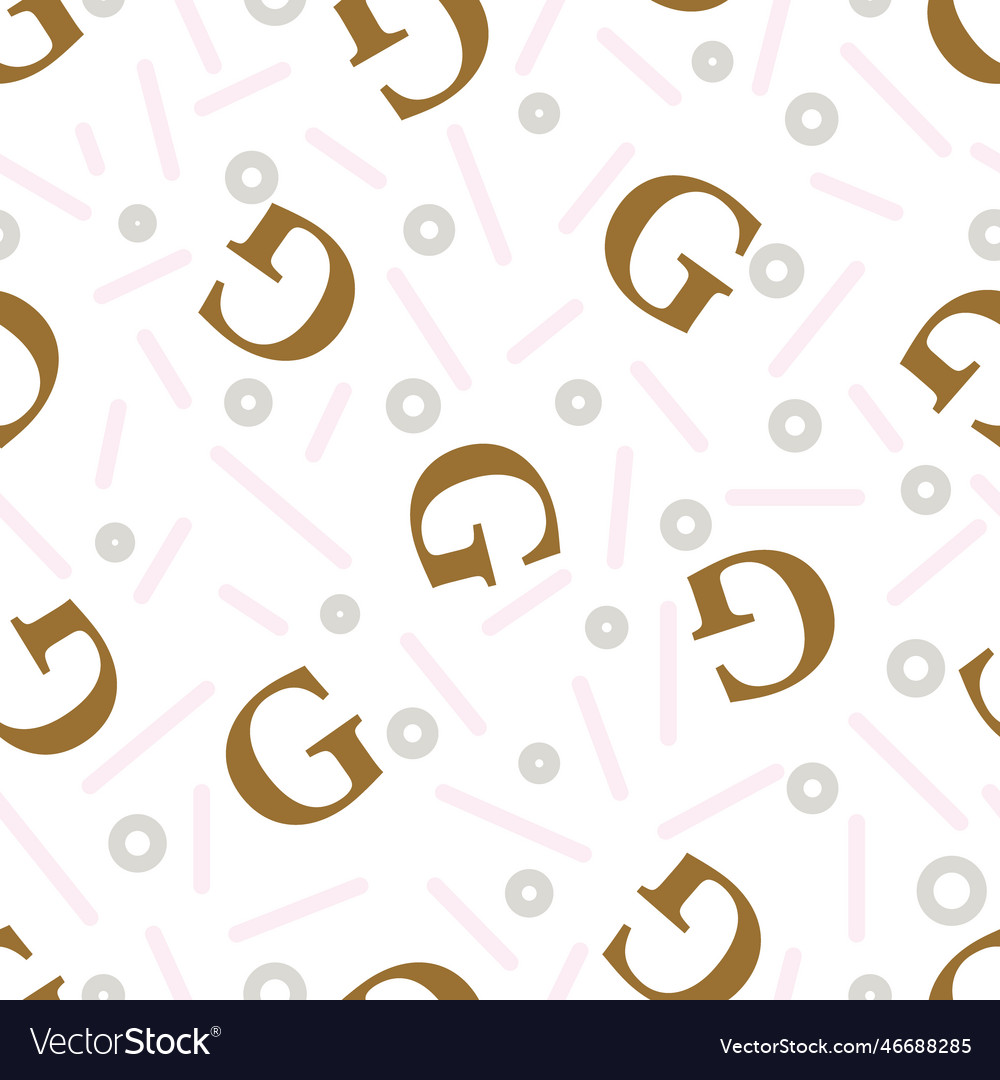 Letter g alphabet seamless pattern Royalty Free Vector Image Letter g alphabet seamless pattern Royalty Free Vector Image