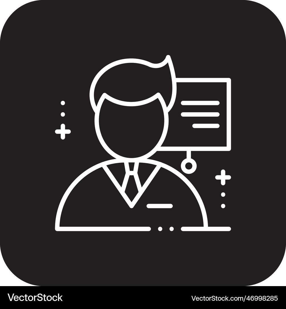 Presentation business people icon with black Vector Image