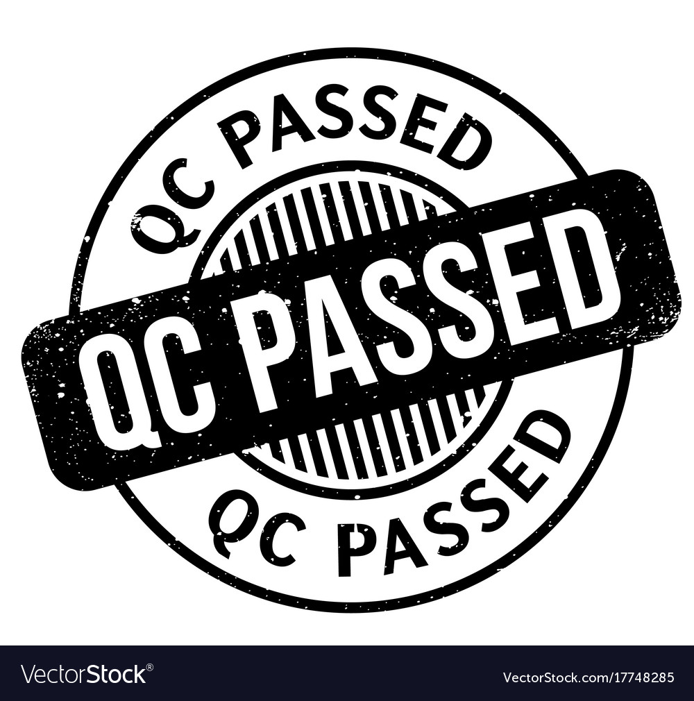 Qc Passed Rubber Stamp Royalty Free Vector Image