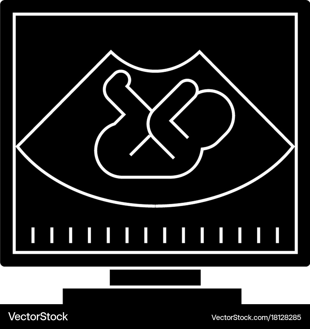 Ultrasound baicon sign o Royalty Free Vector Image