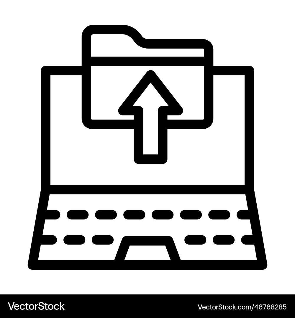 Upload thick line icon for personal Royalty Free Vector