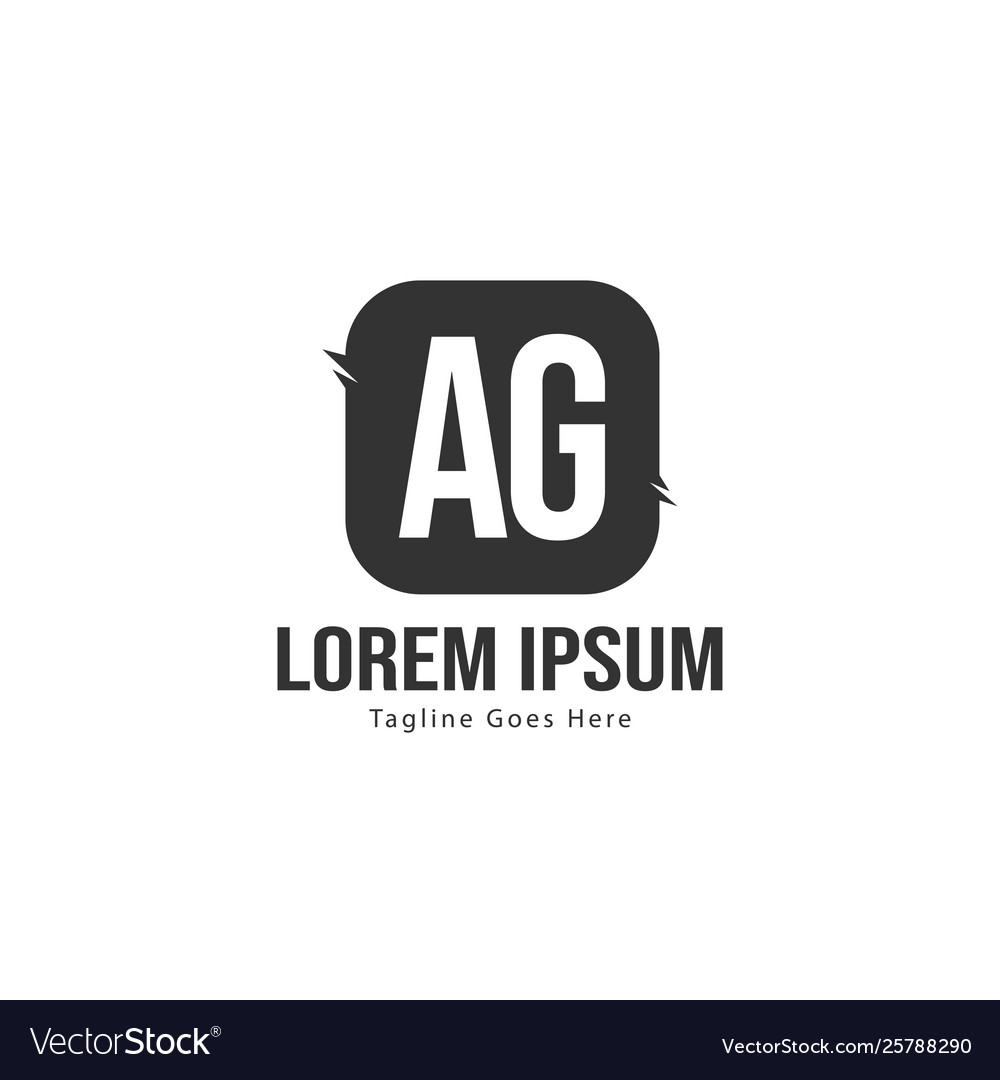 Ag letter logo design creative modern letters Vector Image