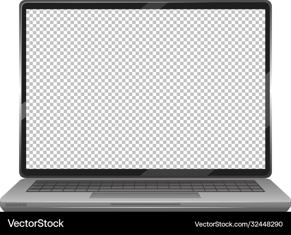 Blank screen laptop gadget icon isolated on white Vector Image