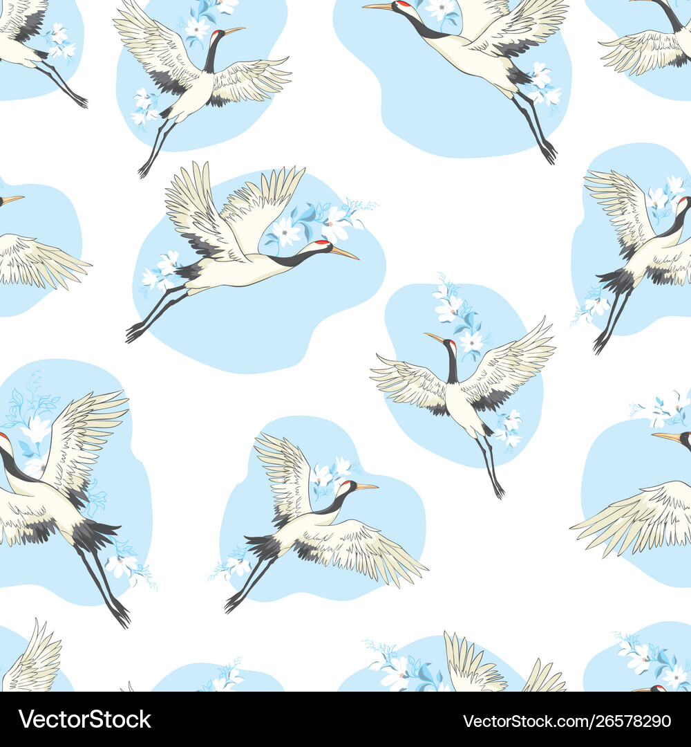 Crane pattern Royalty Free Vector Image - VectorStock
