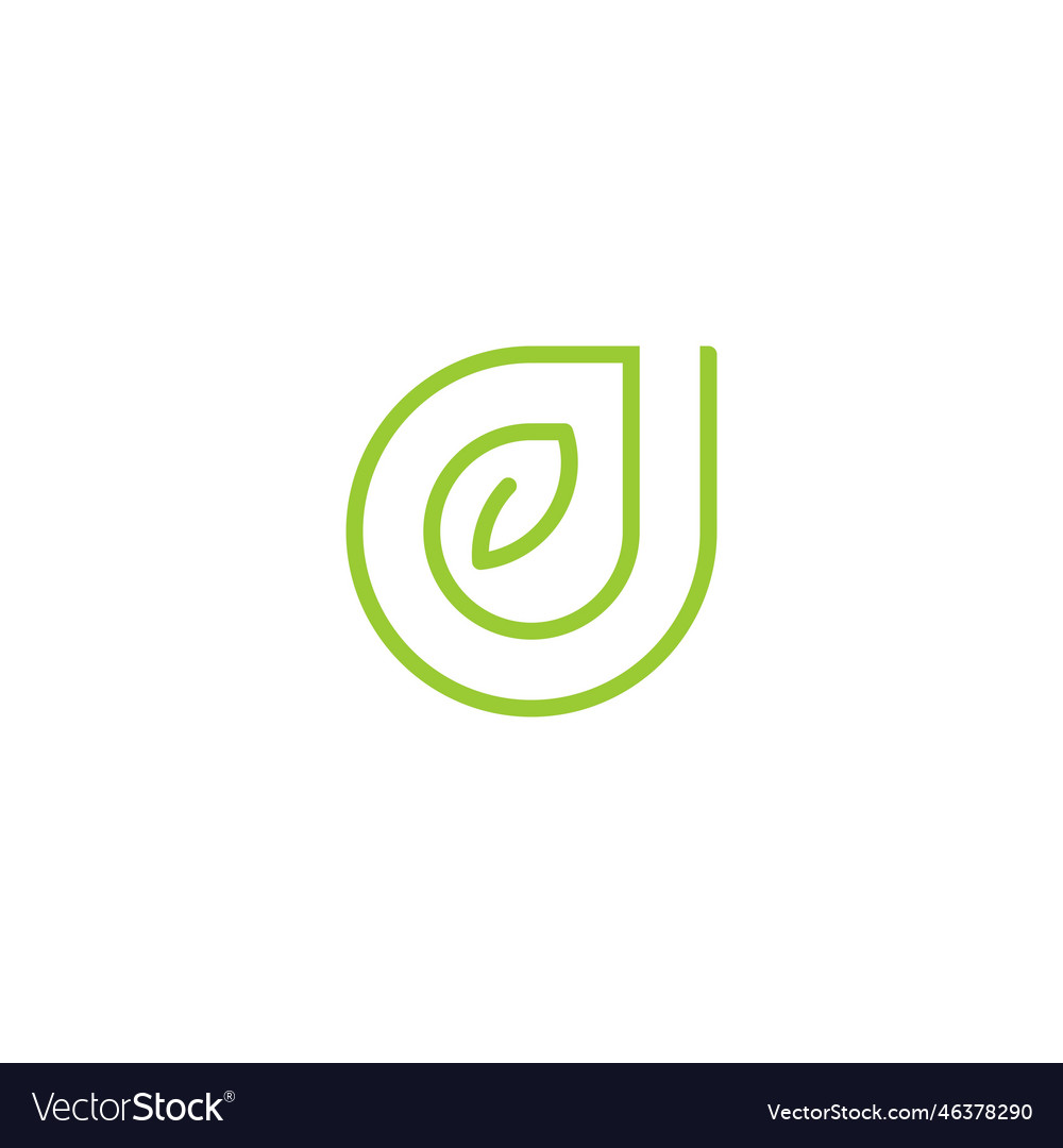 Creative modern letter d leaf plant Royalty Free Vector Creative modern letter d leaf plant Royalty Free Vector