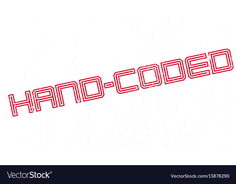 Hand-coded rubber stamp Royalty Free Vector Image