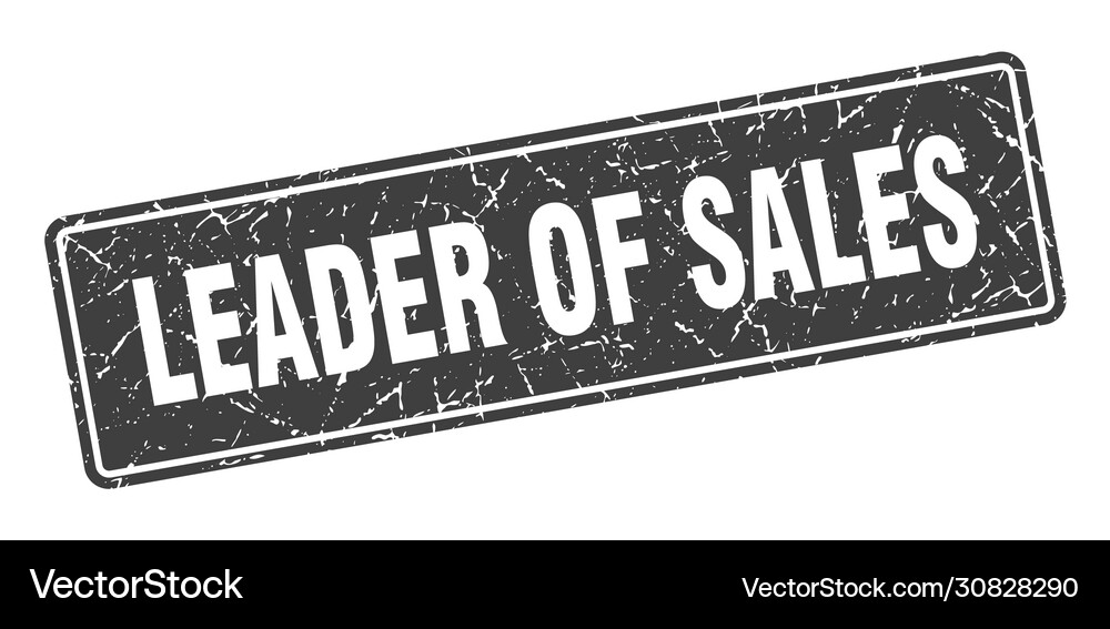 Leader sales stamp vintage Royalty Free Vector Image