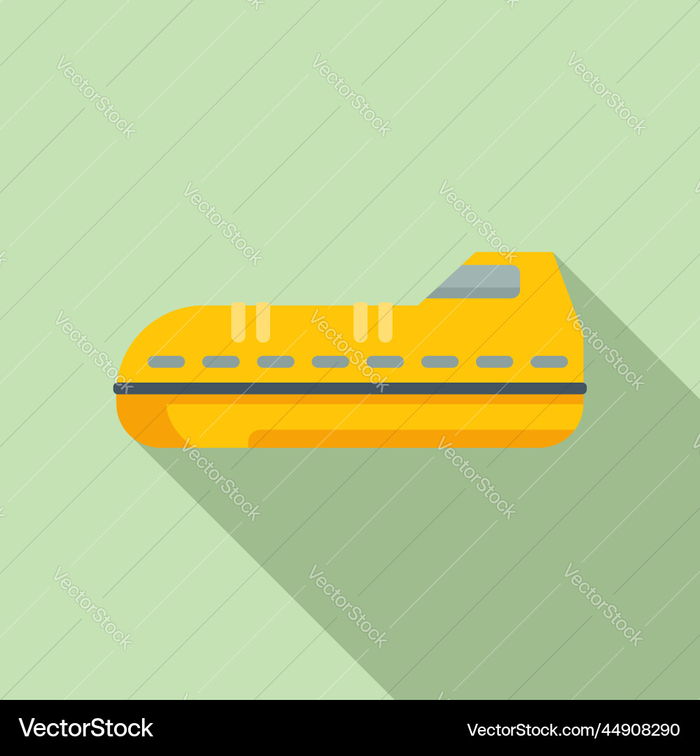 Lifeboat icon flat sea boat Royalty Free Vector Image