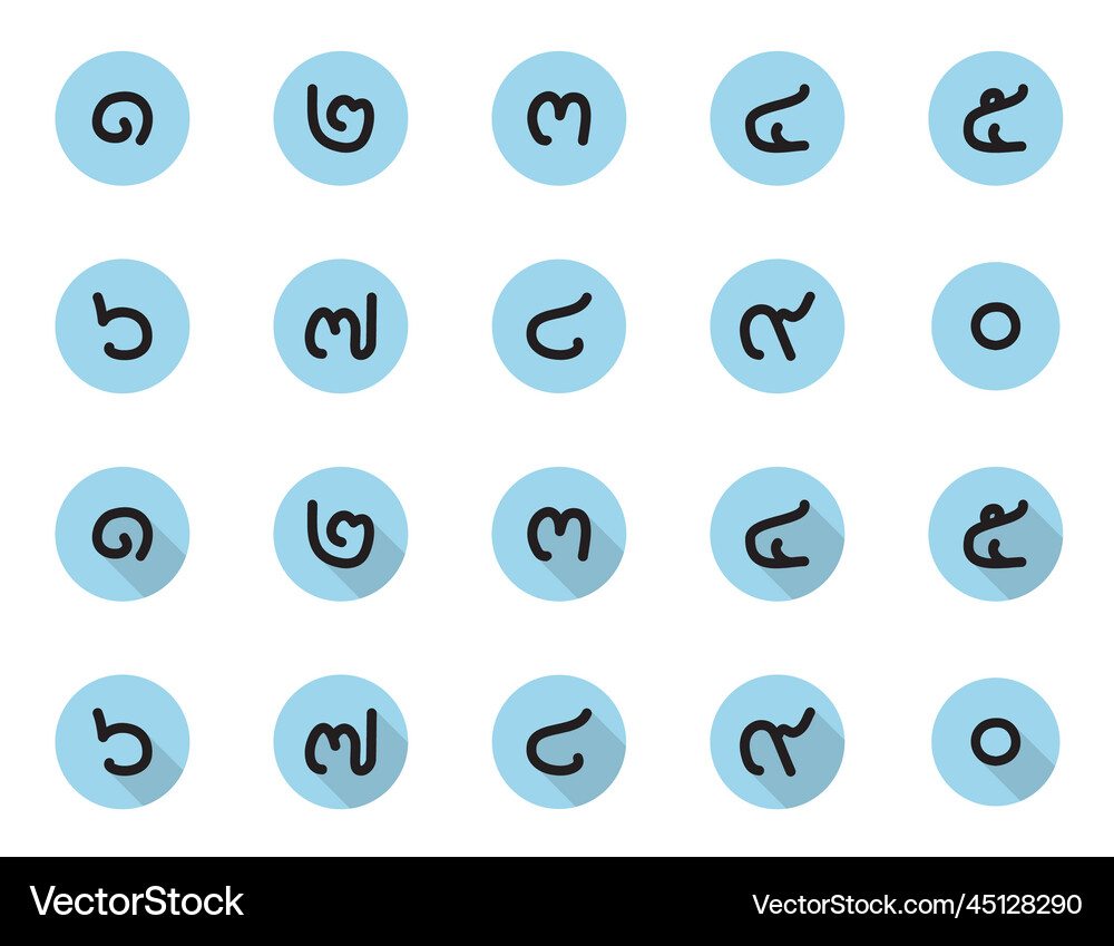 Thai thailand number icon on circle blue Vector Image