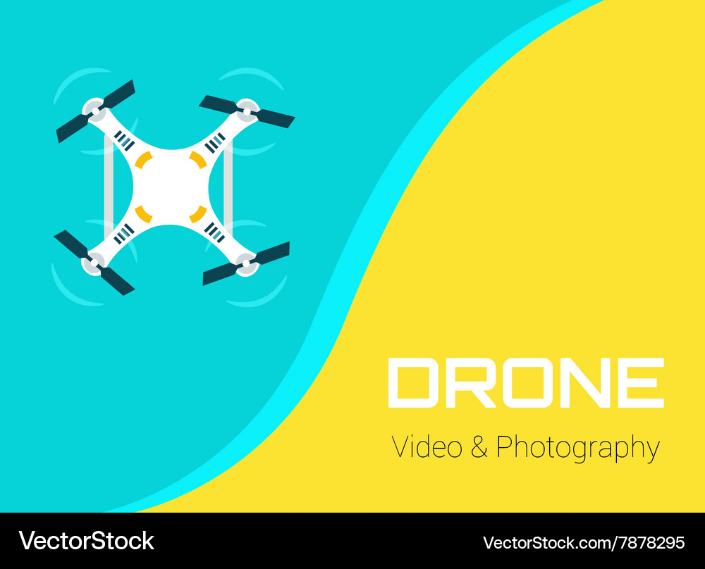 Flat drone Royalty Free Vector Image - VectorStock