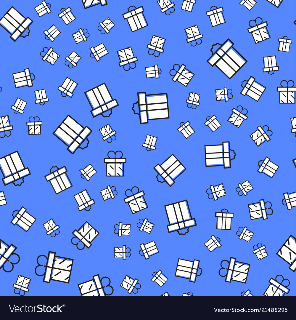 Gift boxes seamless pattern pattern gift box for Vector Image