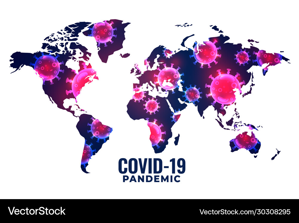 Global world coronavirus covid-19 spread Vector Image