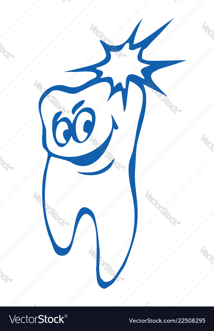 Healthy tooth Royalty Free Vector Image - VectorStock
