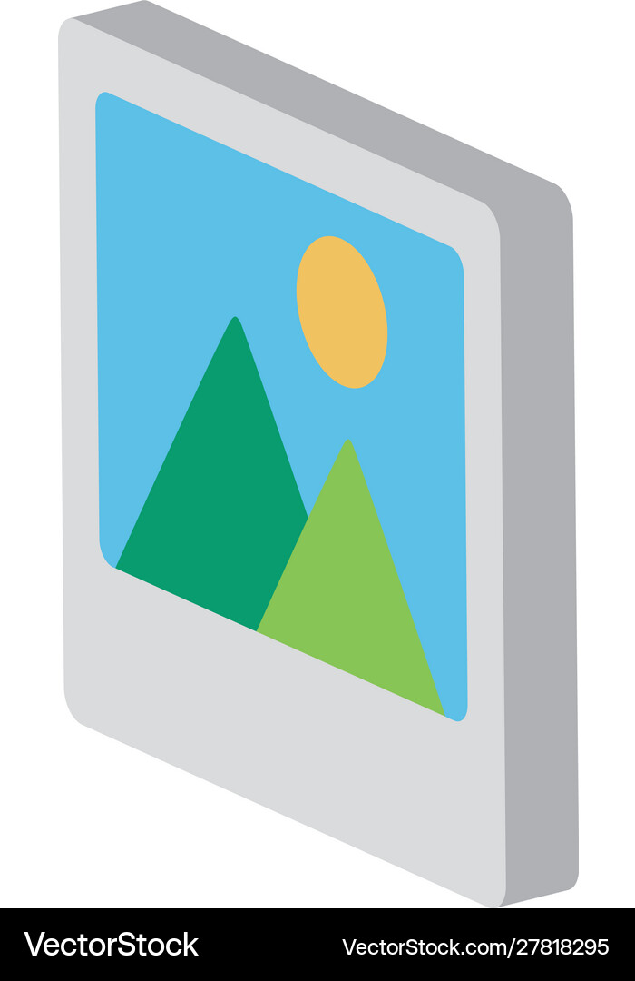 Isometric and isolated picture icon design Vector Image