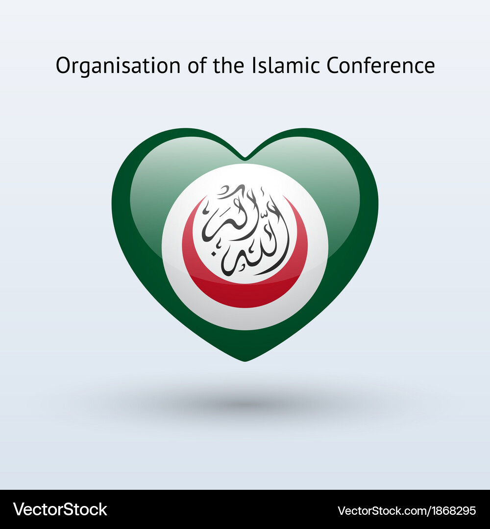 Love organisation islamic conference symbol Vector Image