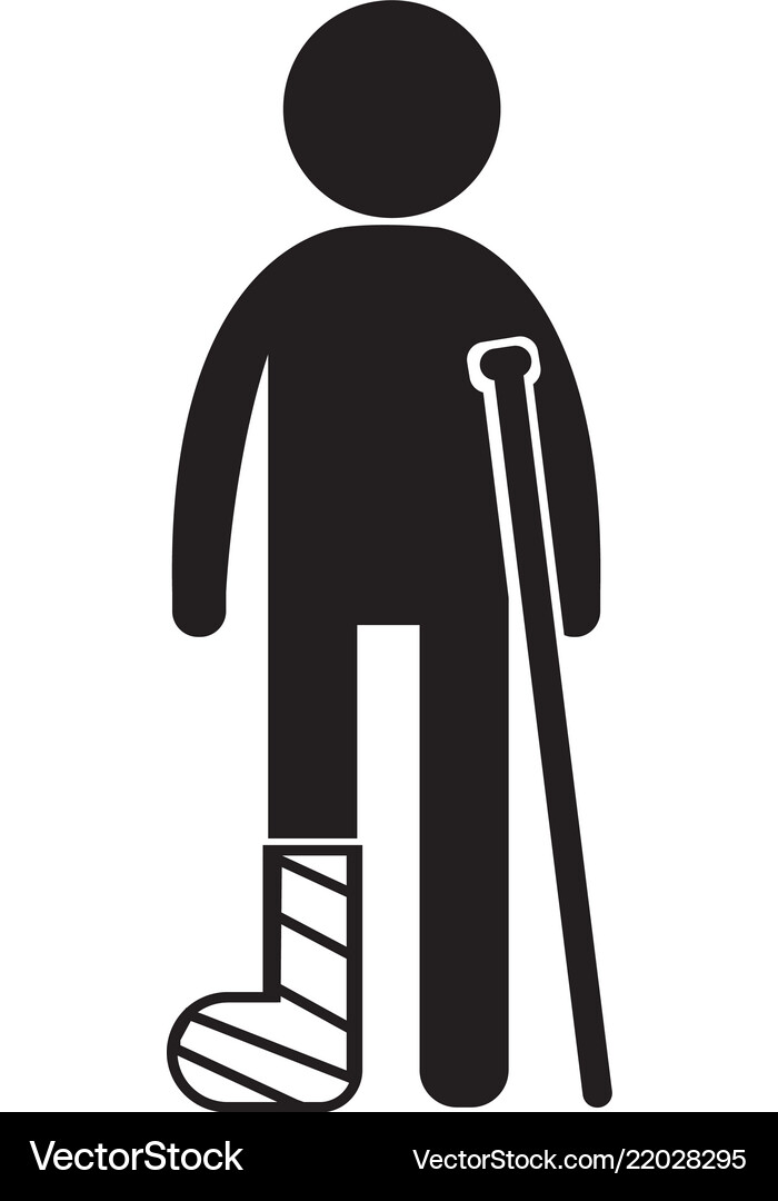 People broken arm and leg icon design Royalty Free Vector